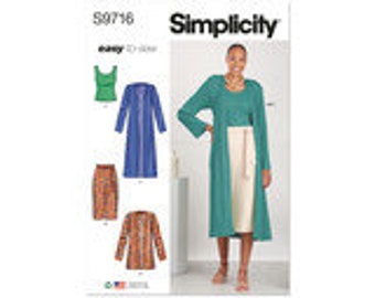 Simplicity S8875 Sewing Pattern, Misses and Women's Plus Size Deep V ...