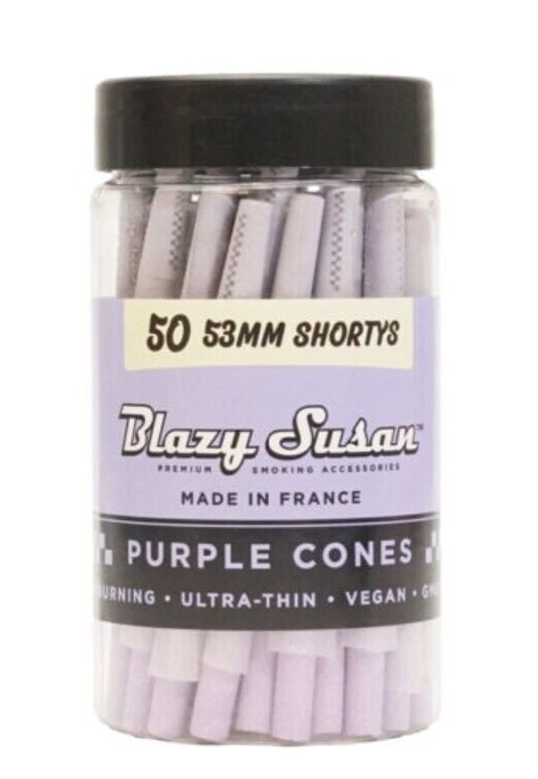 50 Ct Blazy Susan Pre Rolled Purple Cone Shorty 53mm Cones - Etsy