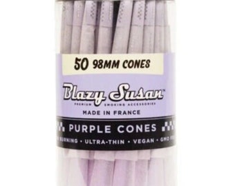 Blazy-susan Pink Purple Unbleached Pre-rolled Cones 50 Ct 98mm 53mm ...