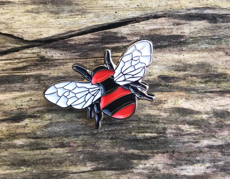 Bee Enamel Pin Badge various Colours | Etsy UK