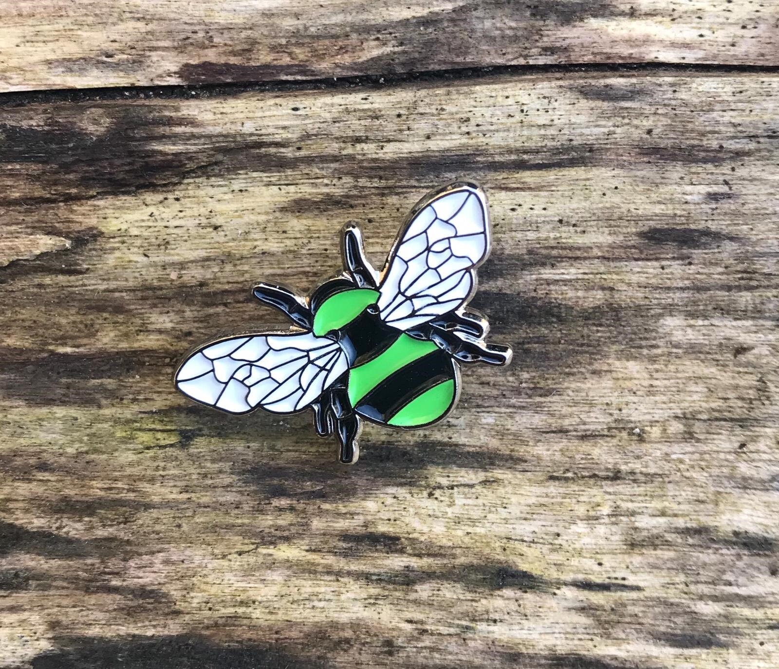 Bee Enamel Pin Badge various Colours | Etsy UK