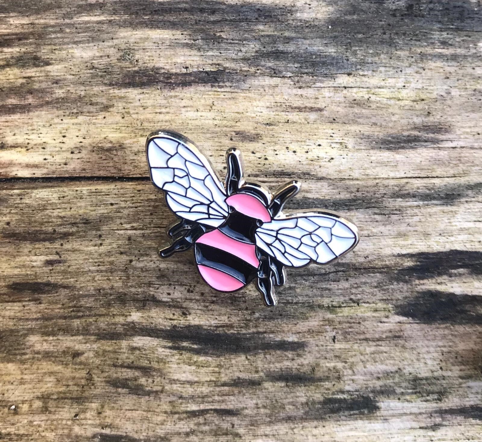 Bee Enamel Pin Badge various Colours | Etsy UK