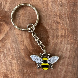 Metal Bee Keyring - Etsy
