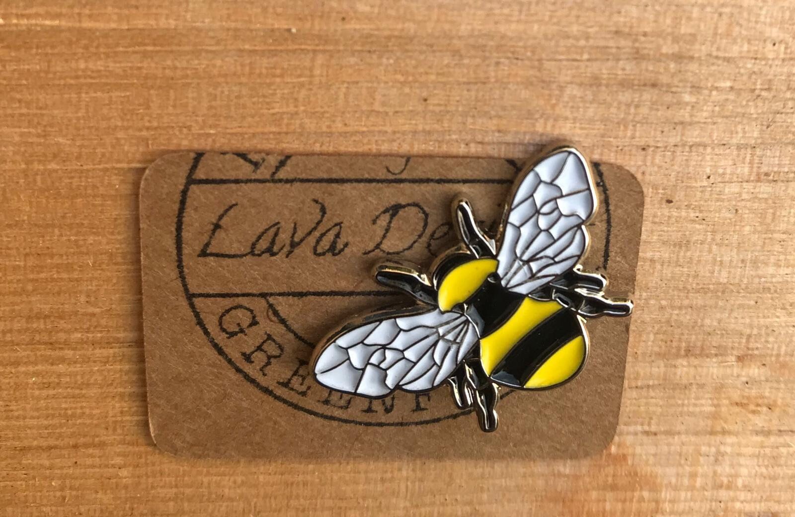 Bee Enamel Pin Badge various Colours | Etsy UK