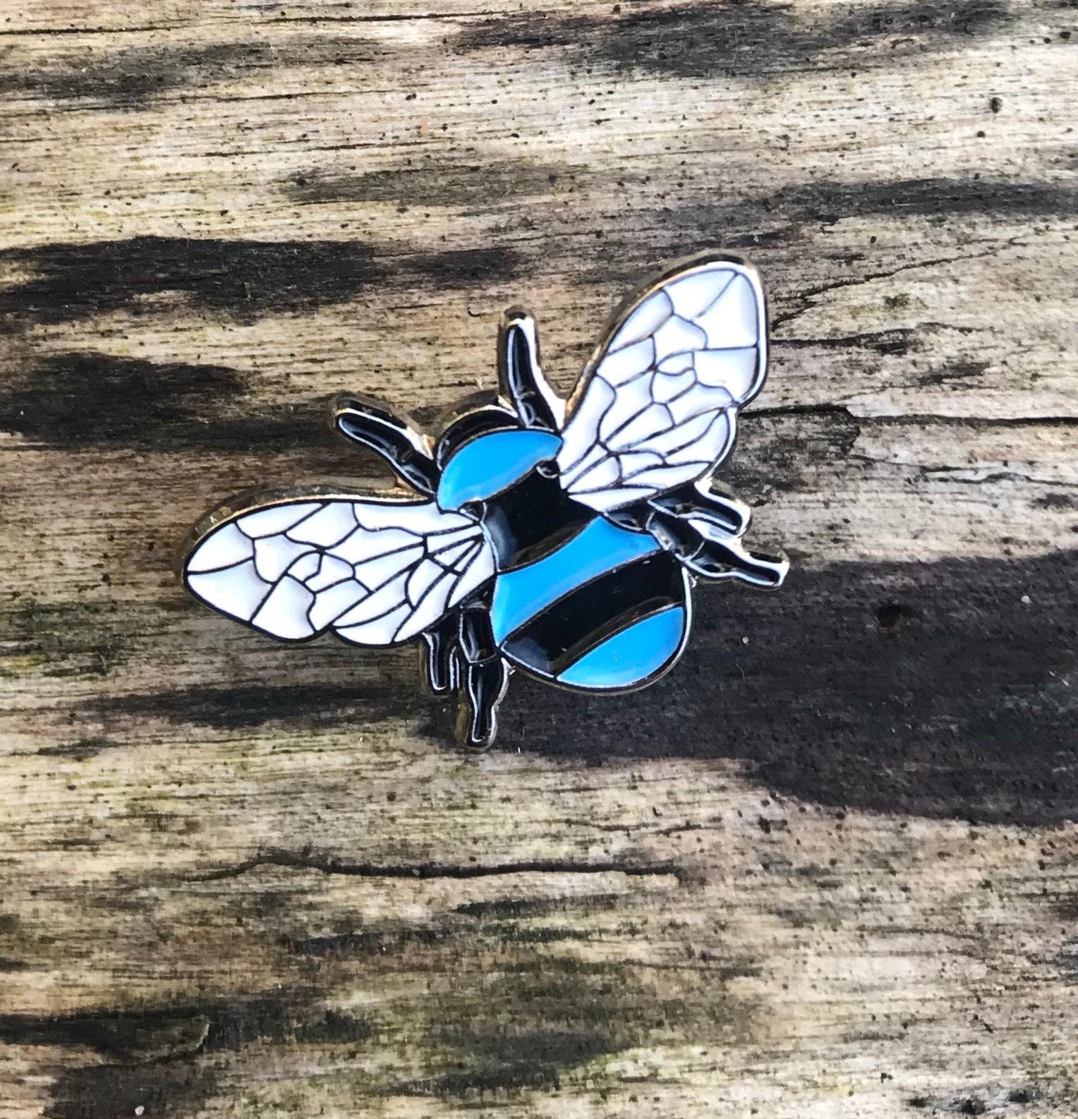 Bee Enamel Pin Badge various Colours | Etsy UK