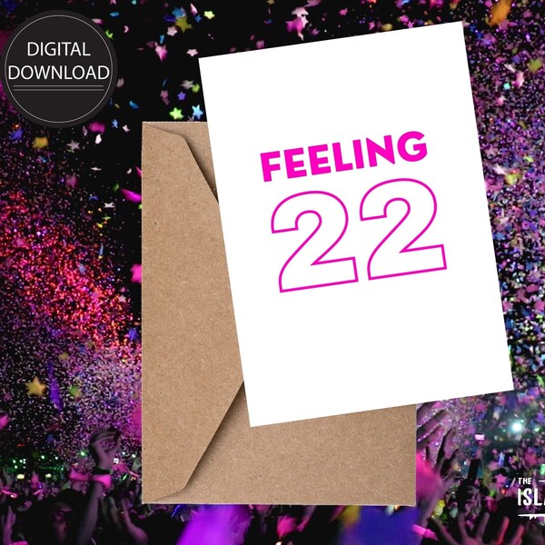 Feeling 22 Taylor Card - Etsy