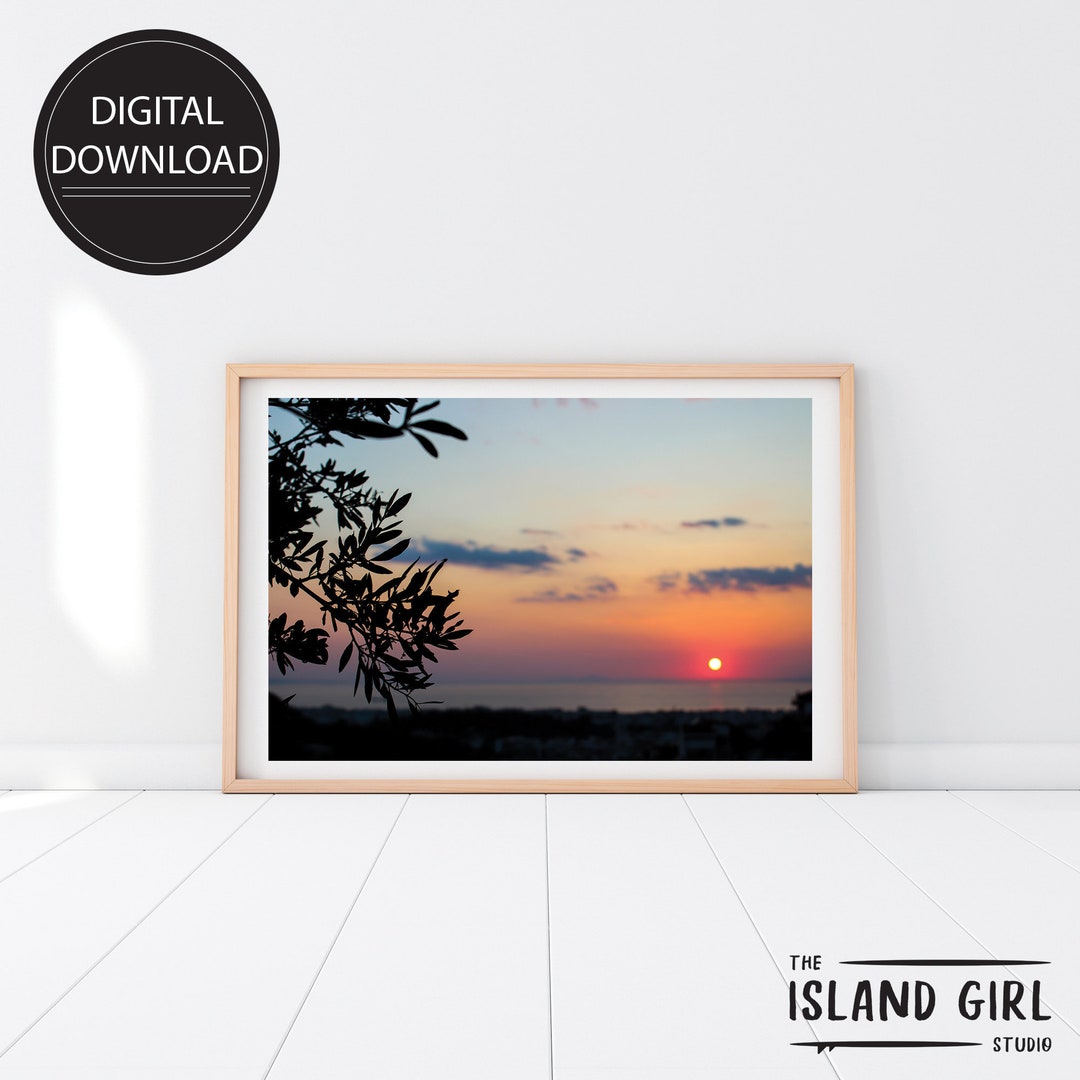 PRINTABLE Patras Greece Sunset, Mediterranean Grecian Sunset, Greek ...