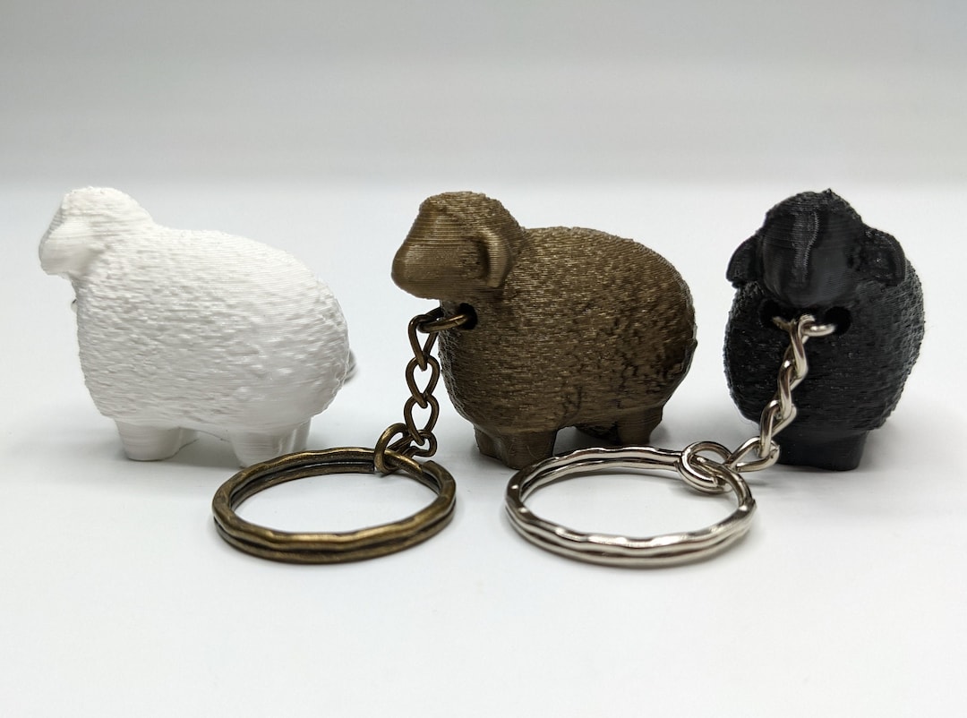 Sheep Keyring / Sheep Keychain / Sheep Bag Tag Charm Gift - choice of ...