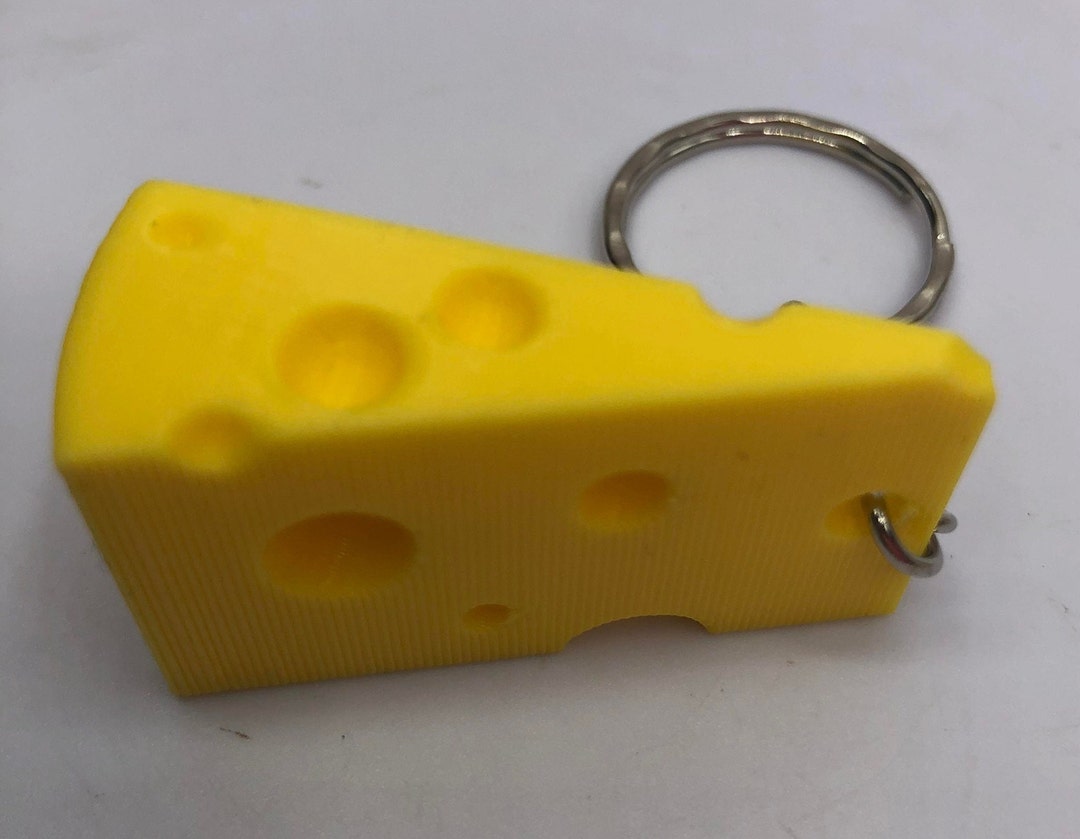 Swiss Cheese Style Keyring, Cheese Lovers Keyring, Keyring in the Shape ...