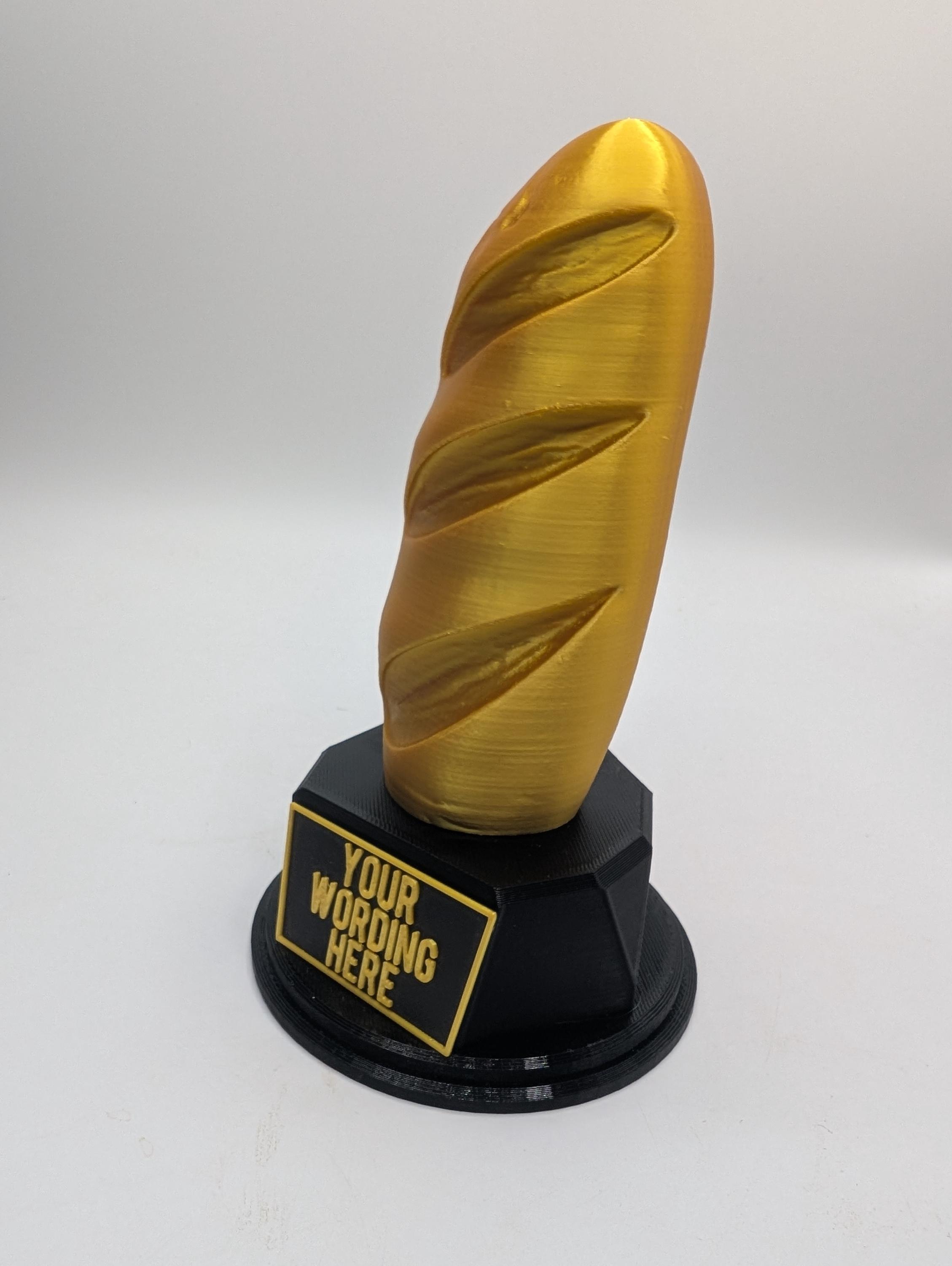 Personalised Loaf of Bread Trophy, Sandwich Award, Custom Trophy ...