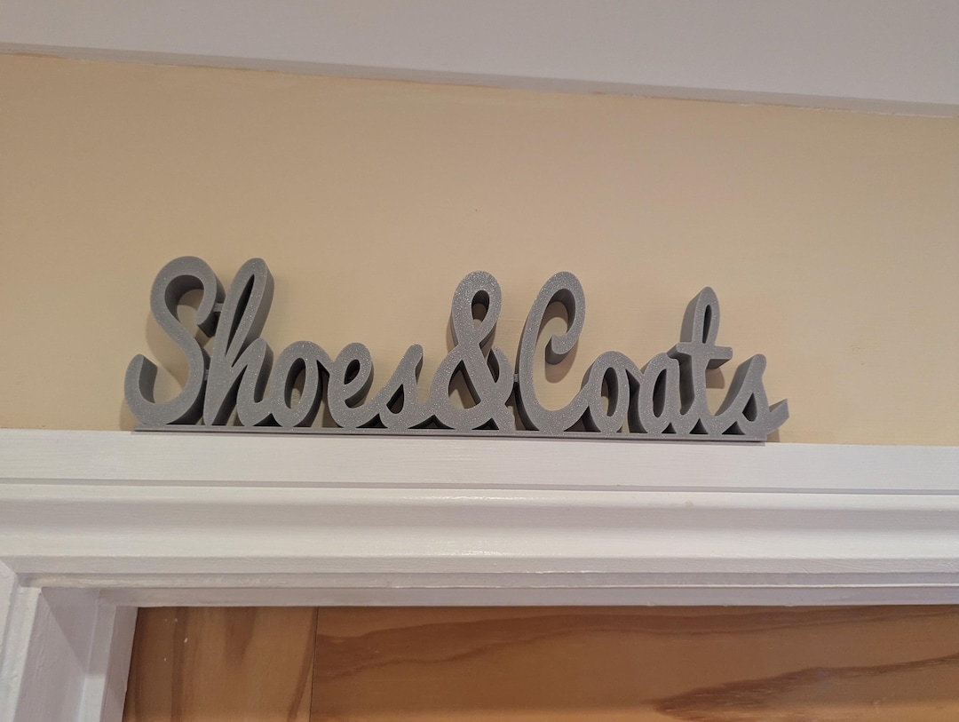 Shoes & Coats Door Sign, Cloakroom Door Sign, Coats Sign, Door Topper ...