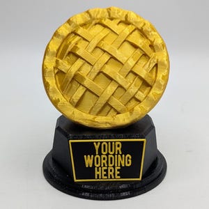 Personalised Pie Trophy, Meat Pie Trophy, Pie Award, Custom Trophy, Pie ...