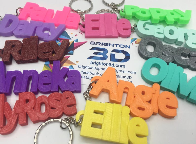Personalised Keyring, Custom Name Keyring, Party Bag Filler, Under 5 ...