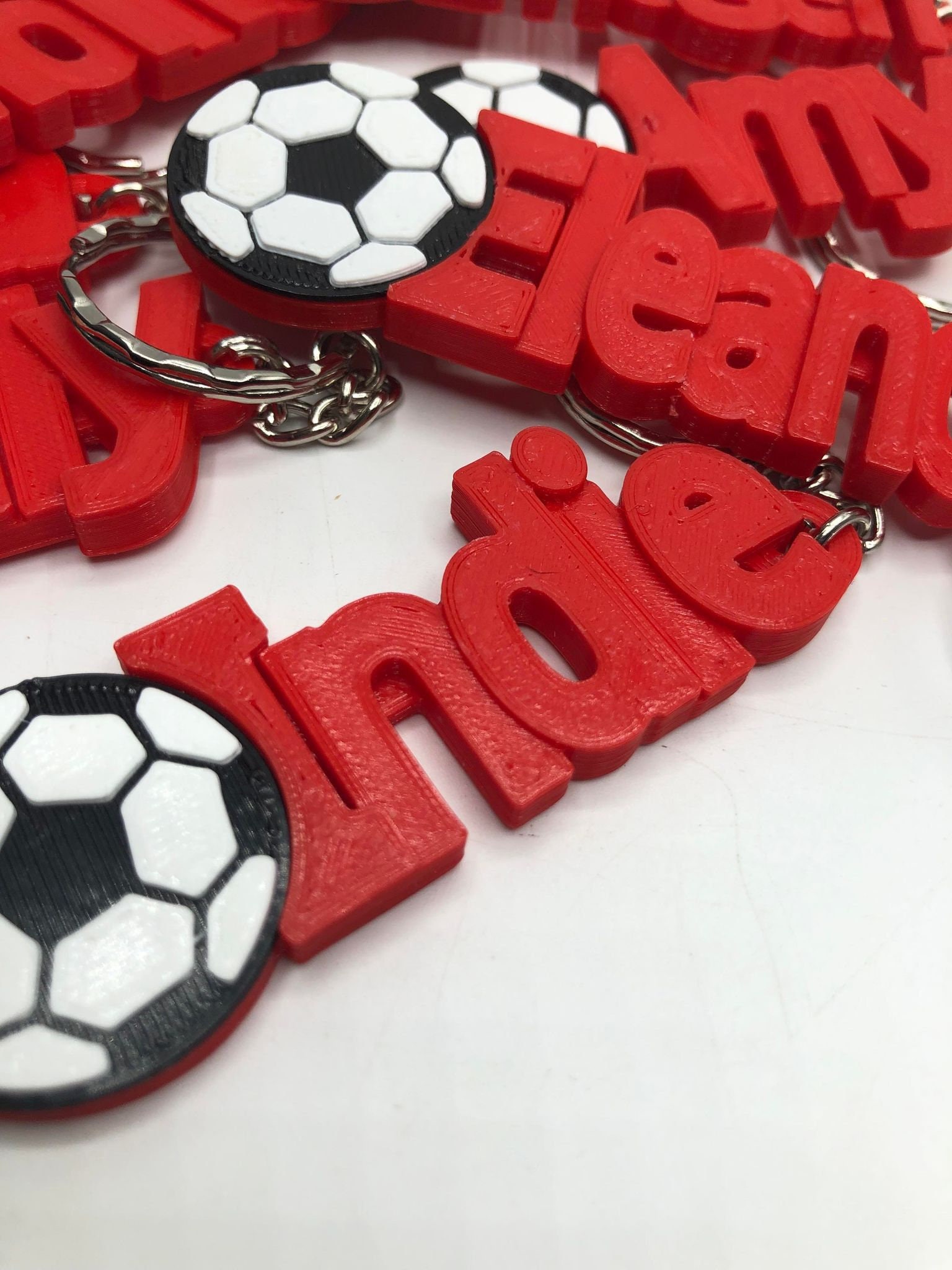 Girls Personalised Football Keyring / Soccer Keyrings / - Etsy UK