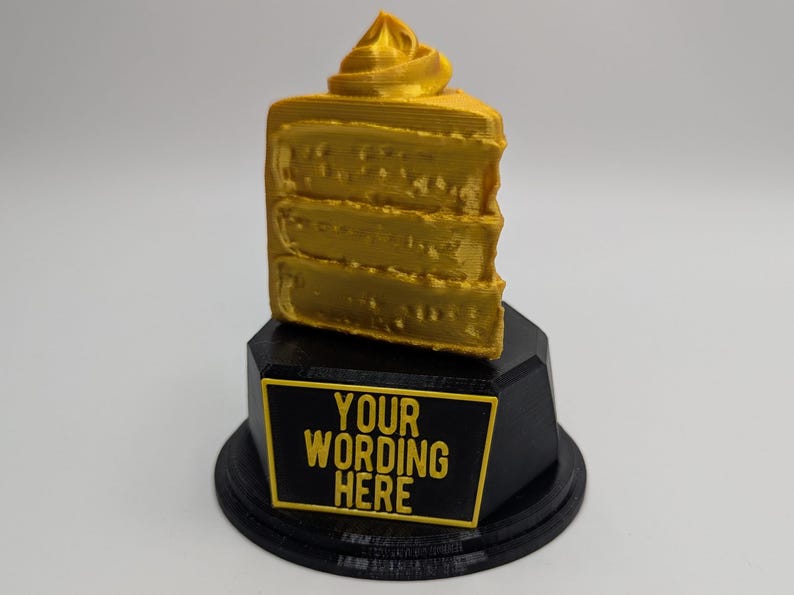 Personalised Cake Trophy, Cake Lover Trophy, Cake Award Trophy, Baking ...