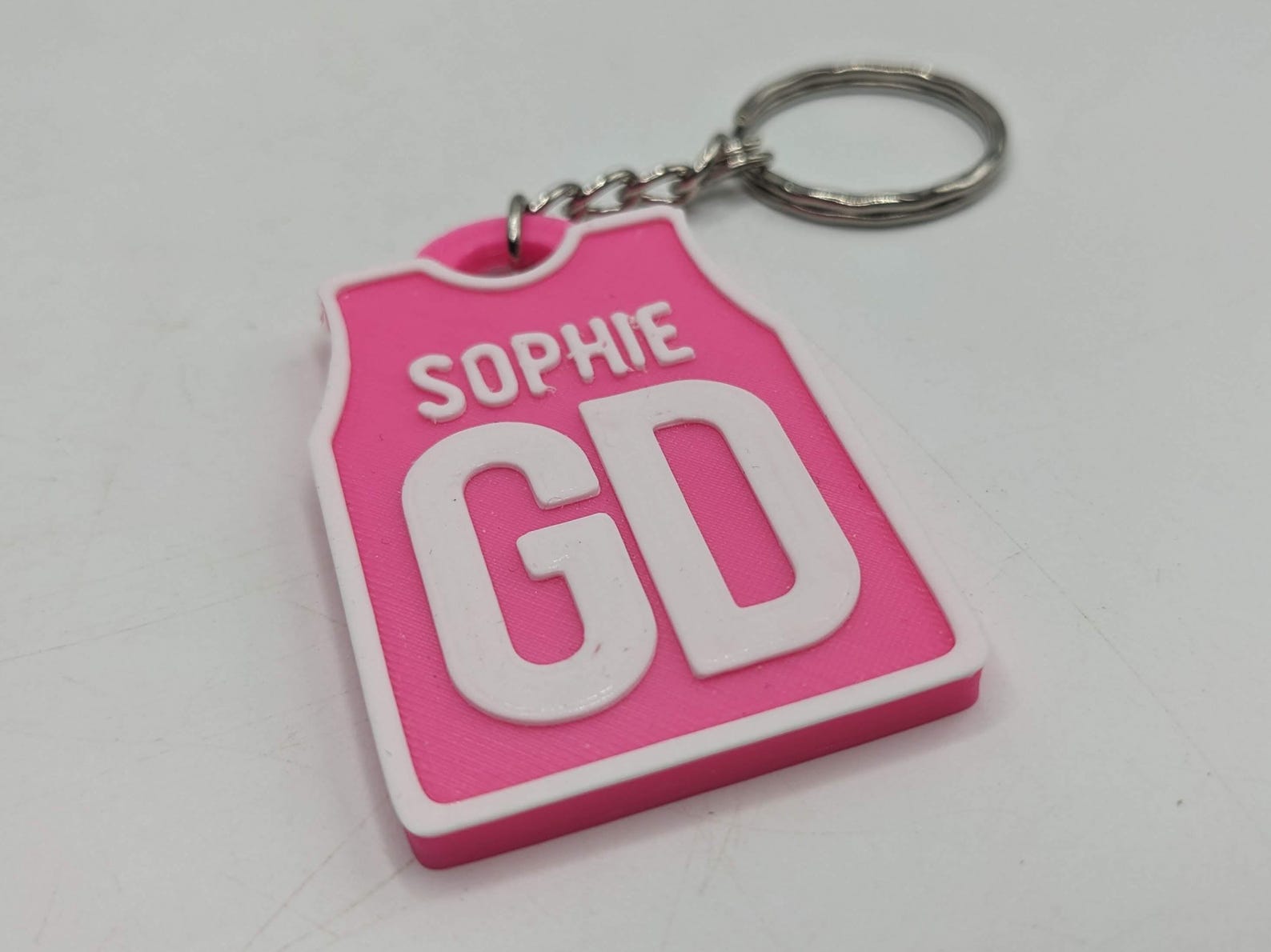Personalised Netball Shirt Keyring / Netball Keyring / Netball Party ...