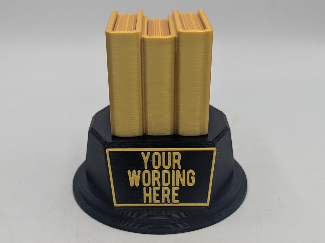 Personalised Bookworm Trophy, Bookworm Trophy Award, Book Club Award ...