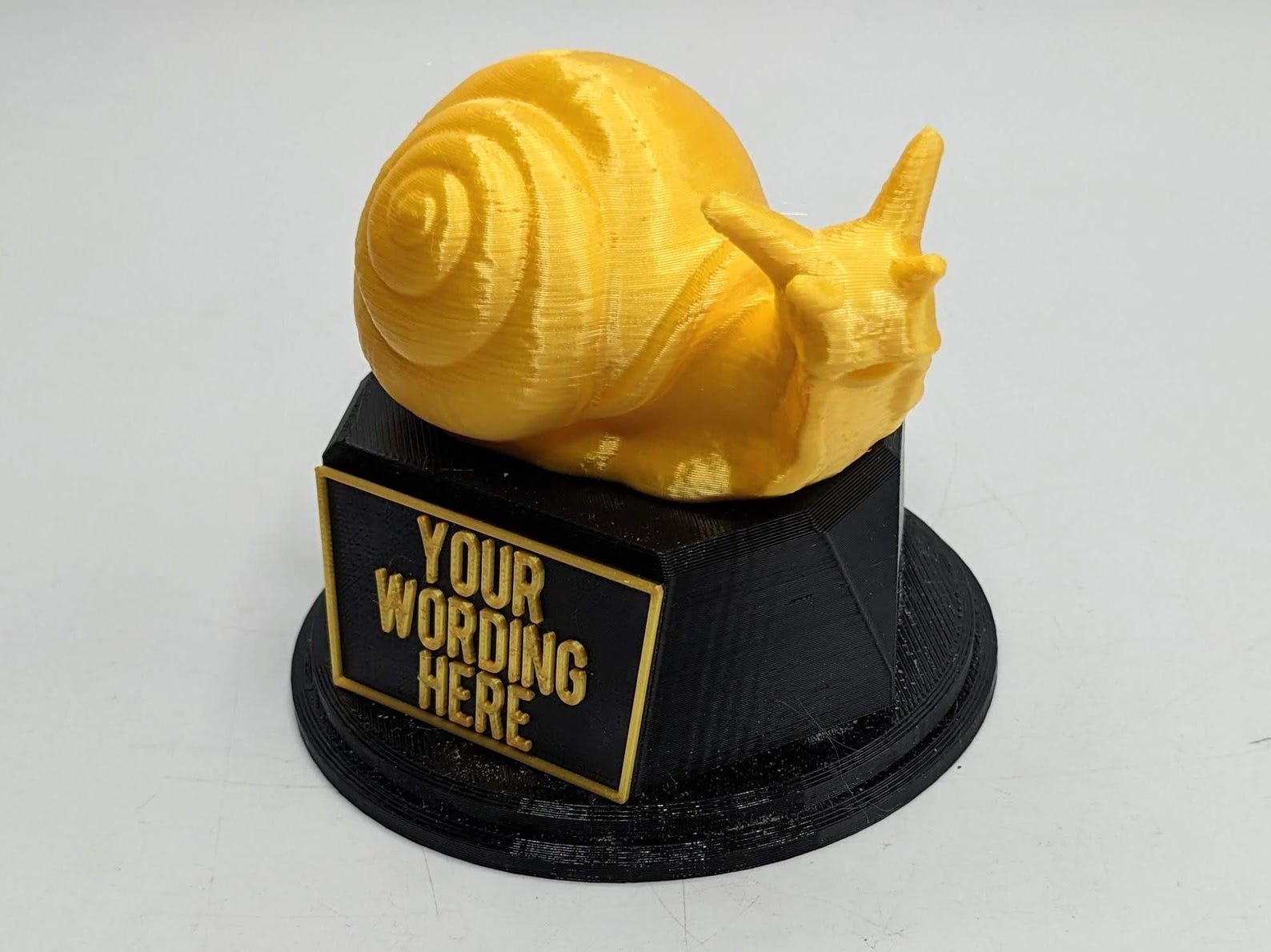 Personalised Snail Trophy / Snail Trophy / Slowest Person Award / Slow ...
