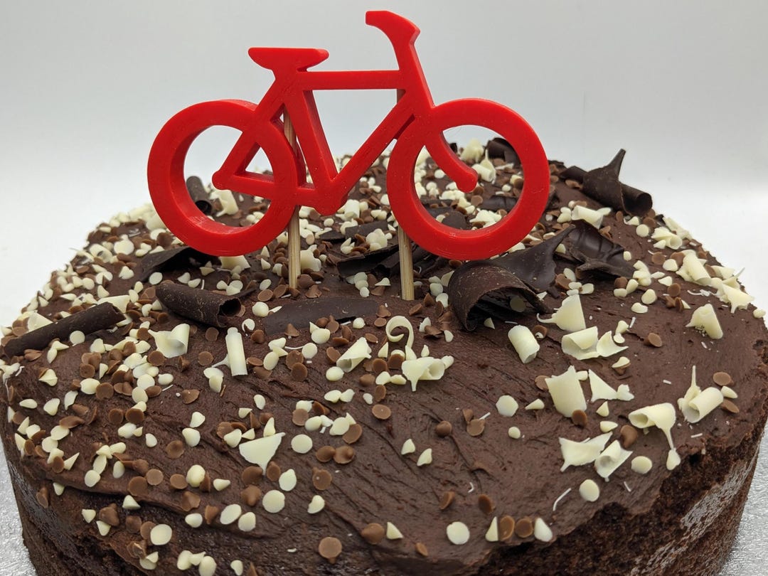 Bike Cake Topper, Cycling Cake Topper, Bike Shaped Cake Topper, Biker ...