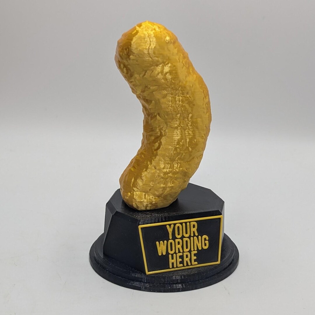 Personalised Cheesy Puff Trophy, Cheesy Crisp Award, Gift for Friend ...