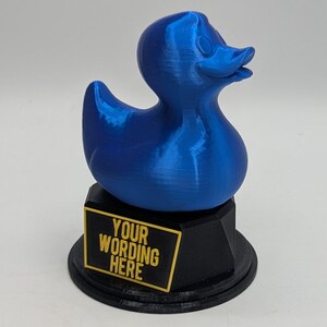 Personalised Rubber Ducky Trophy, Rubber Duck Fun Trophy, Rubber Duck ...