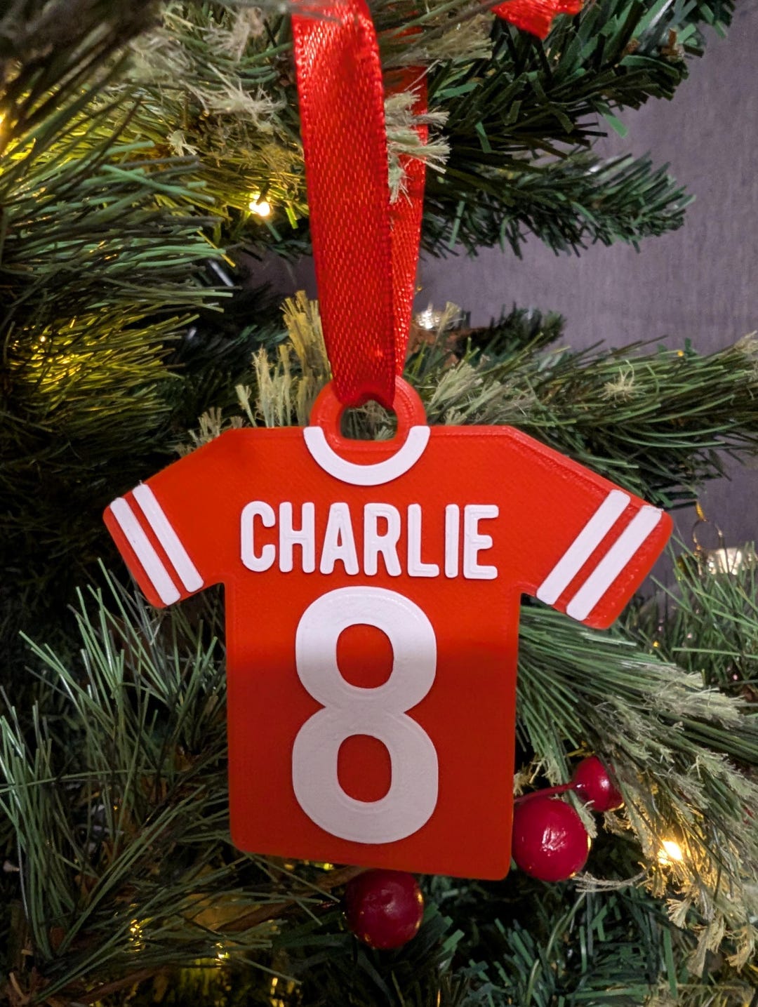Personalised Football Shirt Bauble, Soccer Christmas, Football Party ...