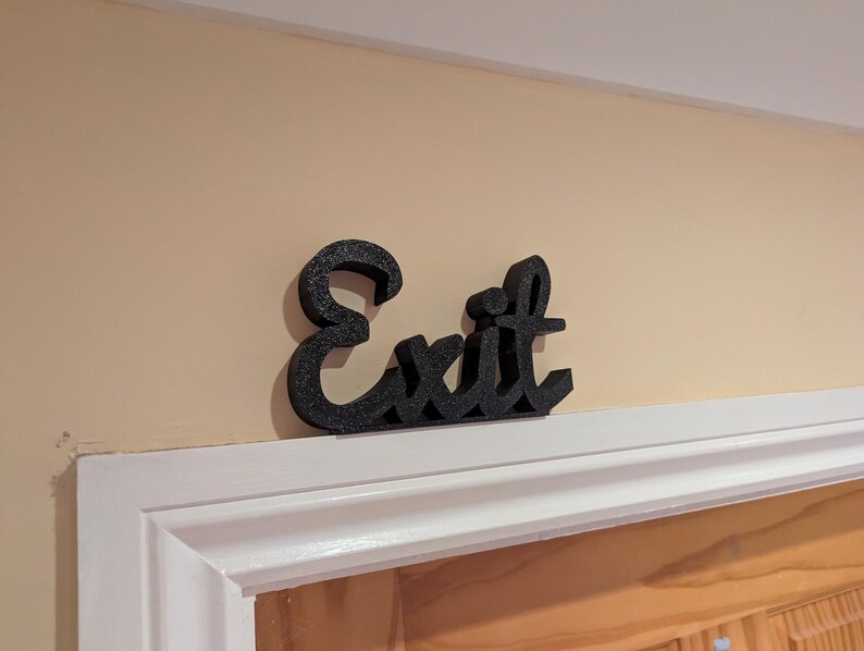 Exit Door Sign, Exit Door Sign, Door Topper, Custom Door Sign, Goodbye ...