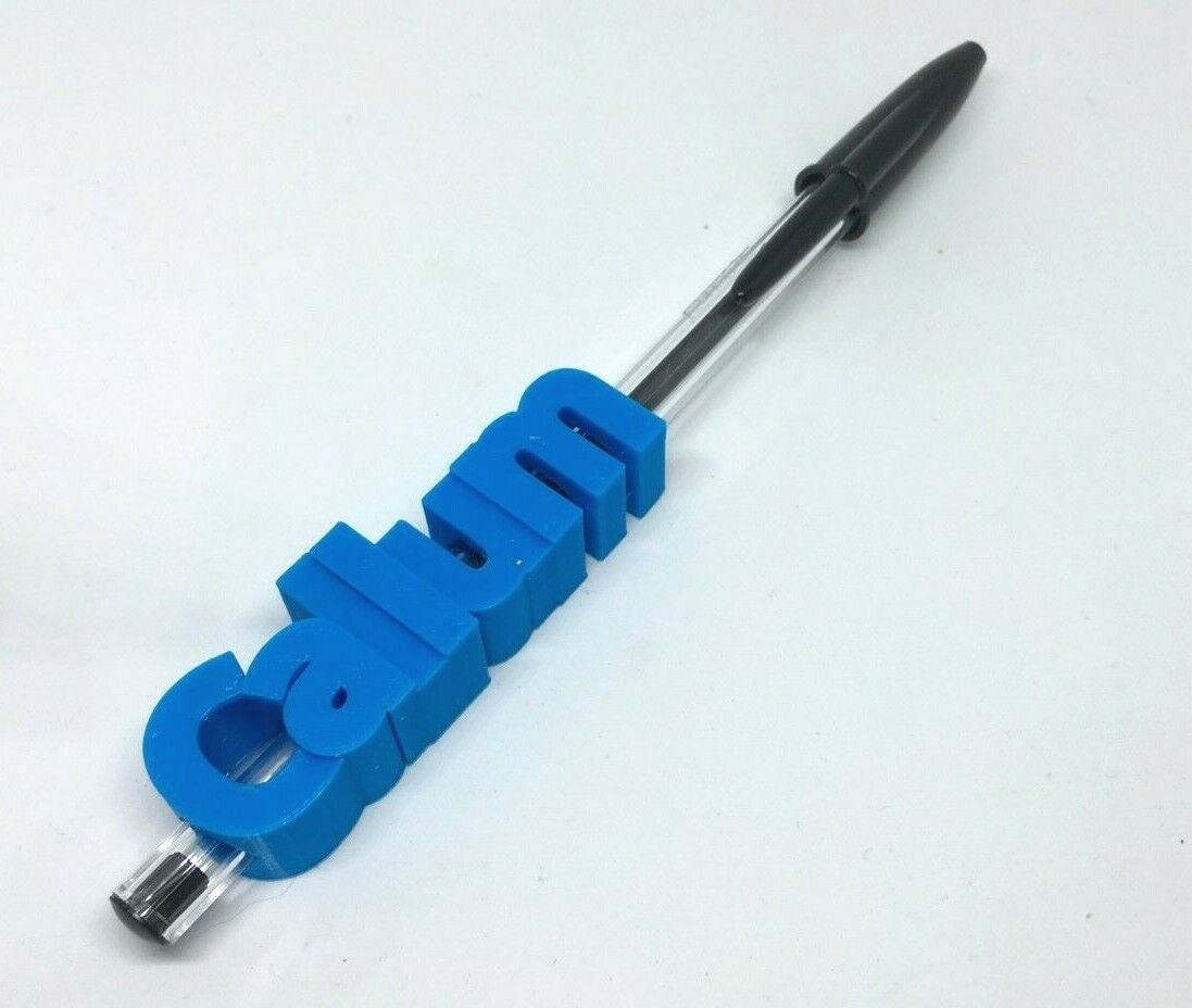 Personalised Pen Toppers for Office / School + FREE BIC BIRO Ballpoint ...