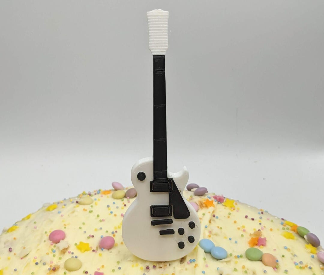 Electric Guitar Les Paul Cake Topper / Guitarist Cake Topper / Electric ...