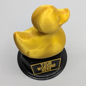 Personalised Rubber Ducky Trophy, Rubber Duck Fun Trophy, Rubber Duck ...
