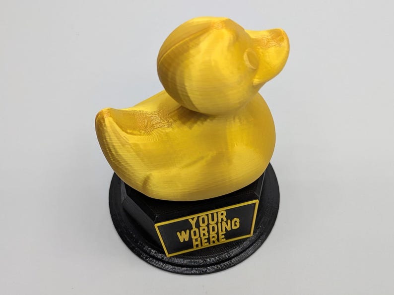 Personalised Rubber Ducky Trophy, Rubber Duck Fun Trophy, Rubber Duck ...