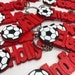 Girls Personalised Football Keyring / Soccer Keyrings / Football Party ...