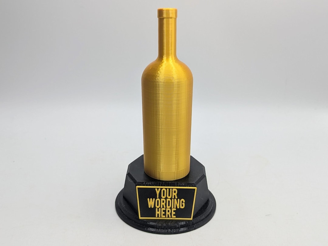 Personalised Wine Bottle Trophy, Best Wine Trophy, Wine Lover Trophy ...
