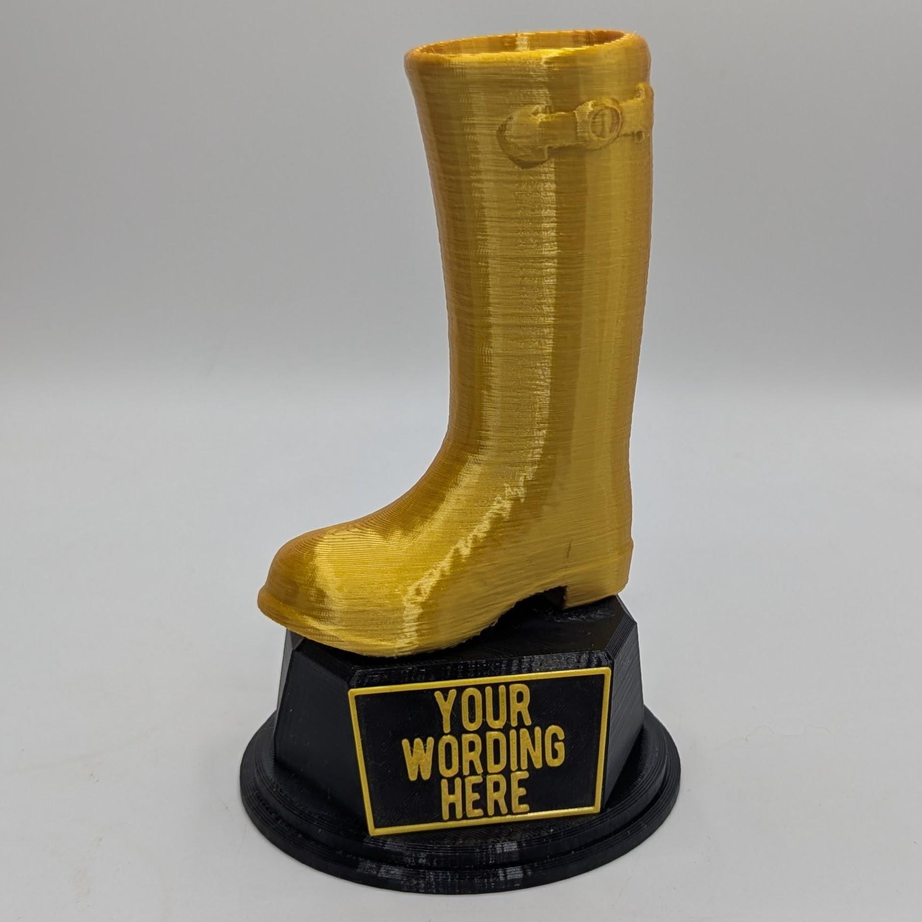 Personalised Wellington Trophy, Welly Boot Trophy, Wellington Boot ...