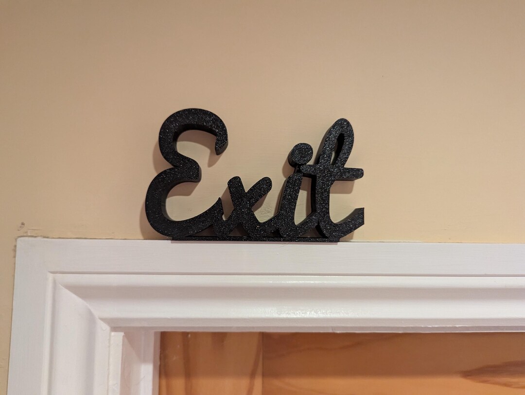 Exit Door Sign, Exit Door Sign, Door Topper, Custom Door Sign, Goodbye ...