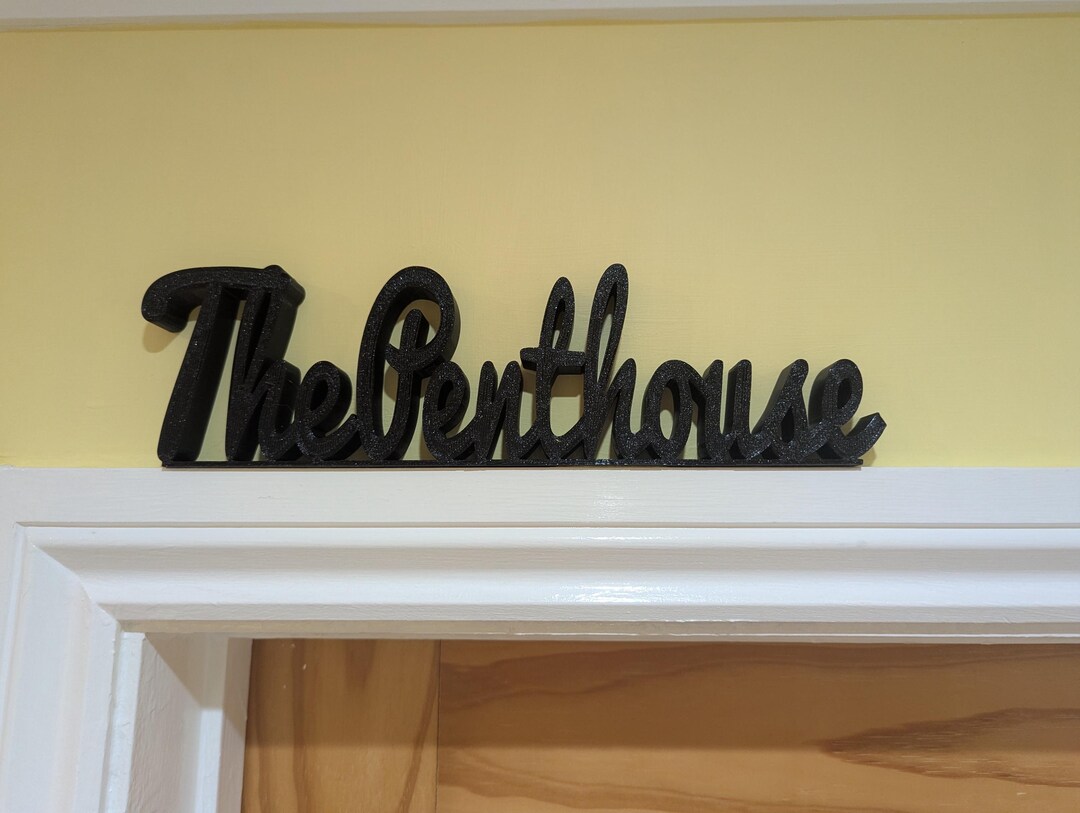 The Penthouse Door Sign, Plaque for Bedroom, Custom Door Sign, Door ...