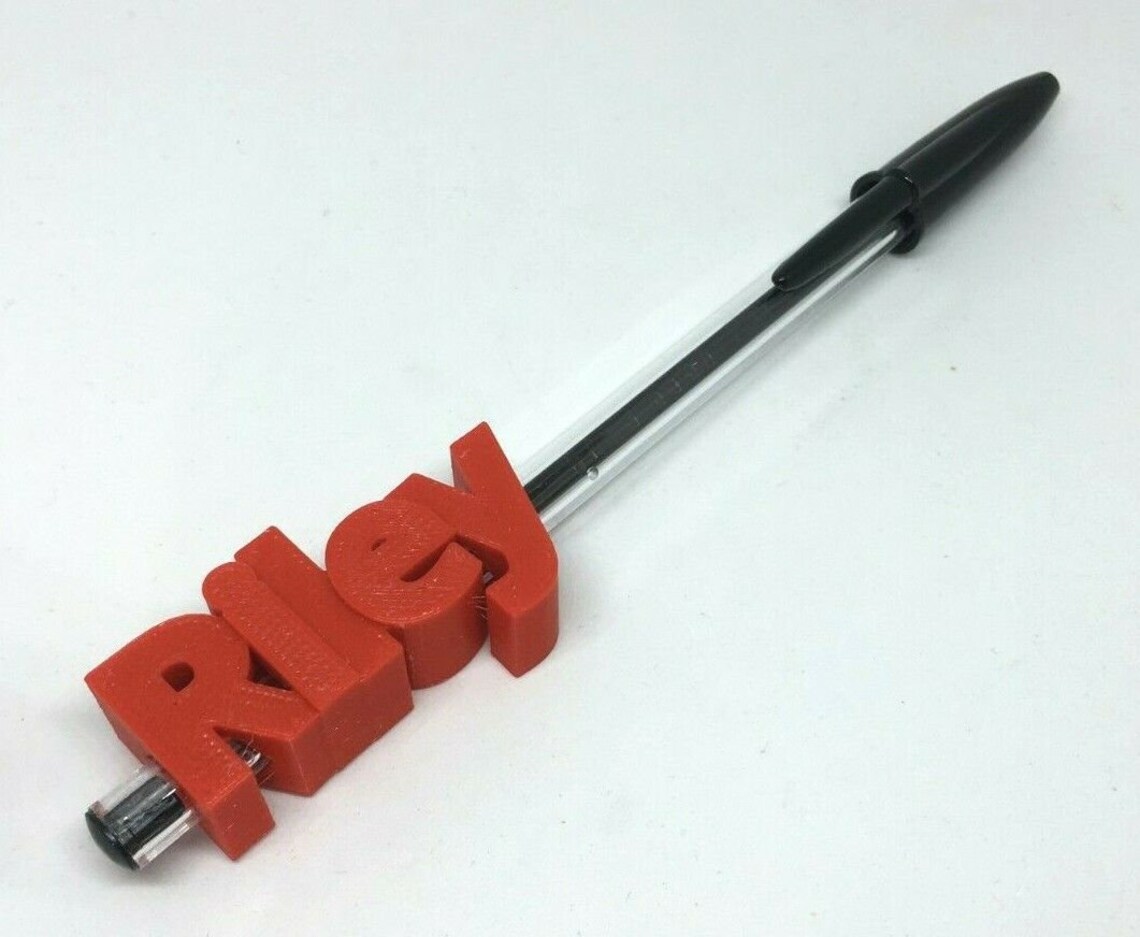 Personalised Pen Toppers for Office / School + FREE BIC BIRO Ballpoint ...