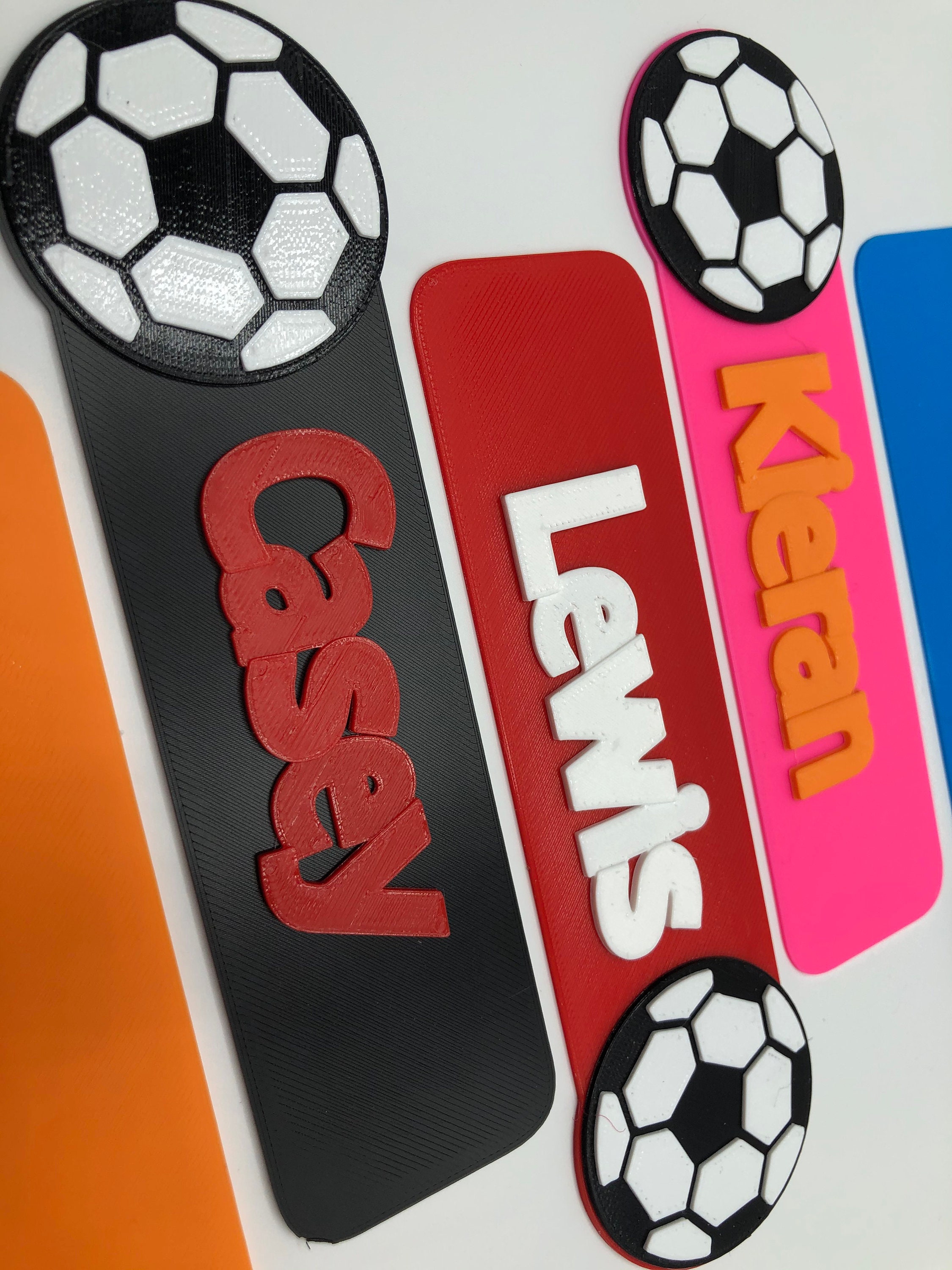 Football Personalised Bookmarks Any Name / Choose Colours | Etsy