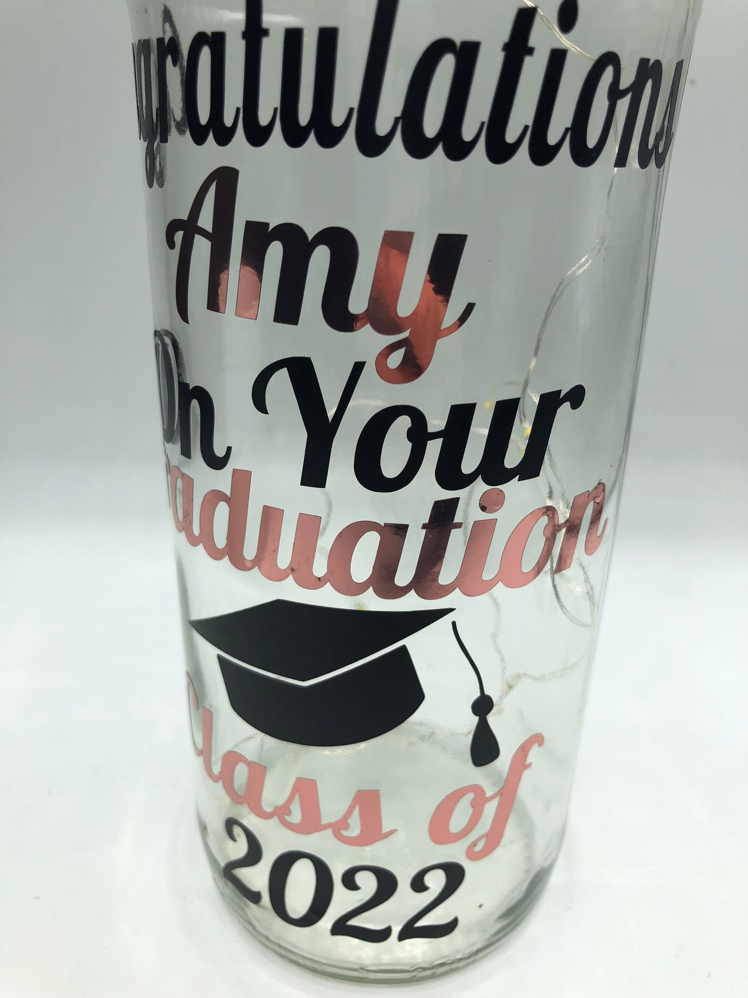 Graduation Light Up Bottle / Personalised Graduation Bottle ...