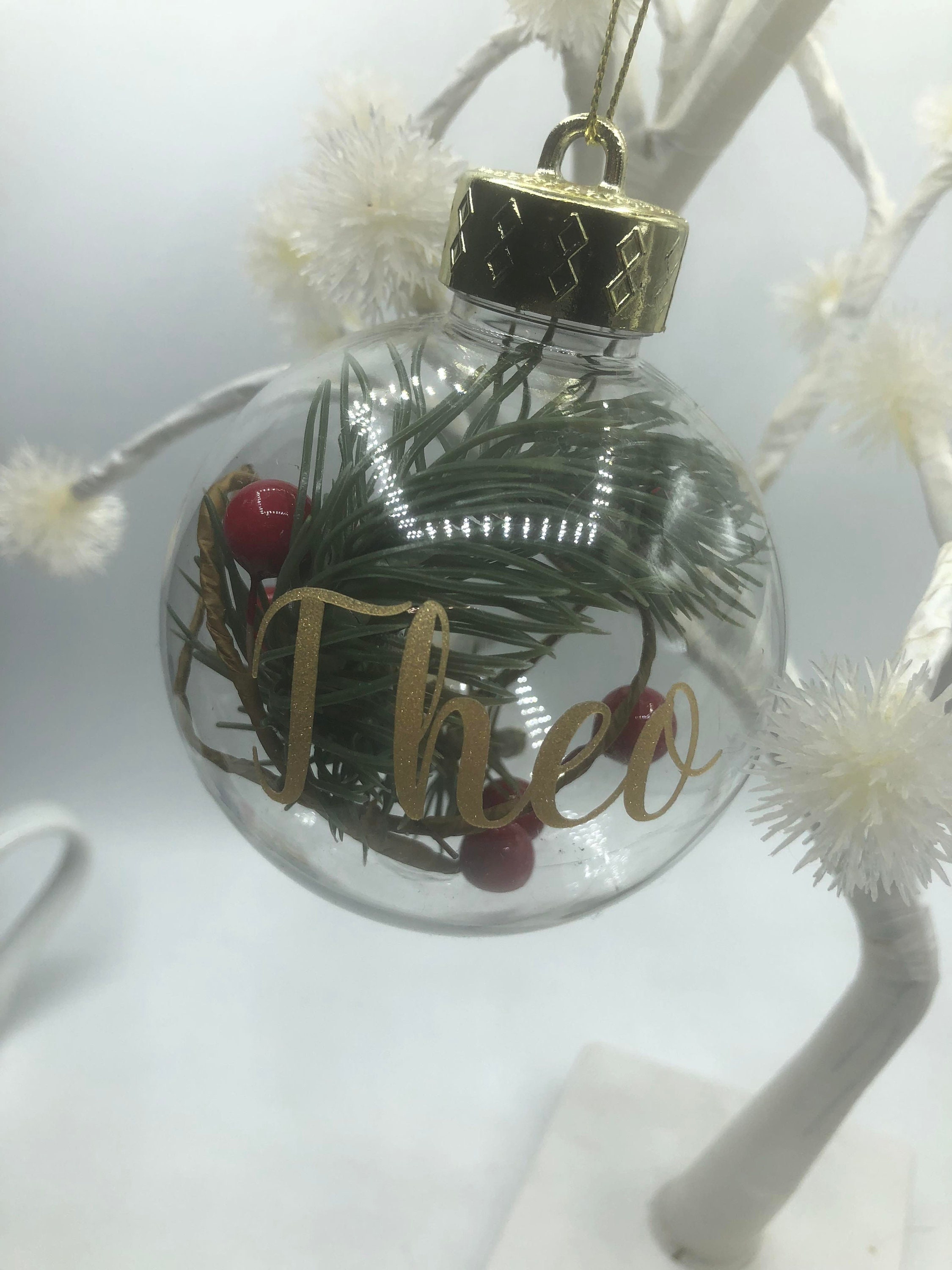 Personalised Christmas Bauble, First Christmas, Custom Bauble, Memorial ...