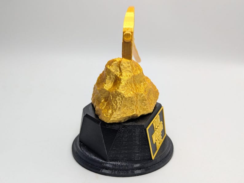 Gold Digger Trophy, Gold Nugget Award, Custom Trophy Gift, Pick Axe ...