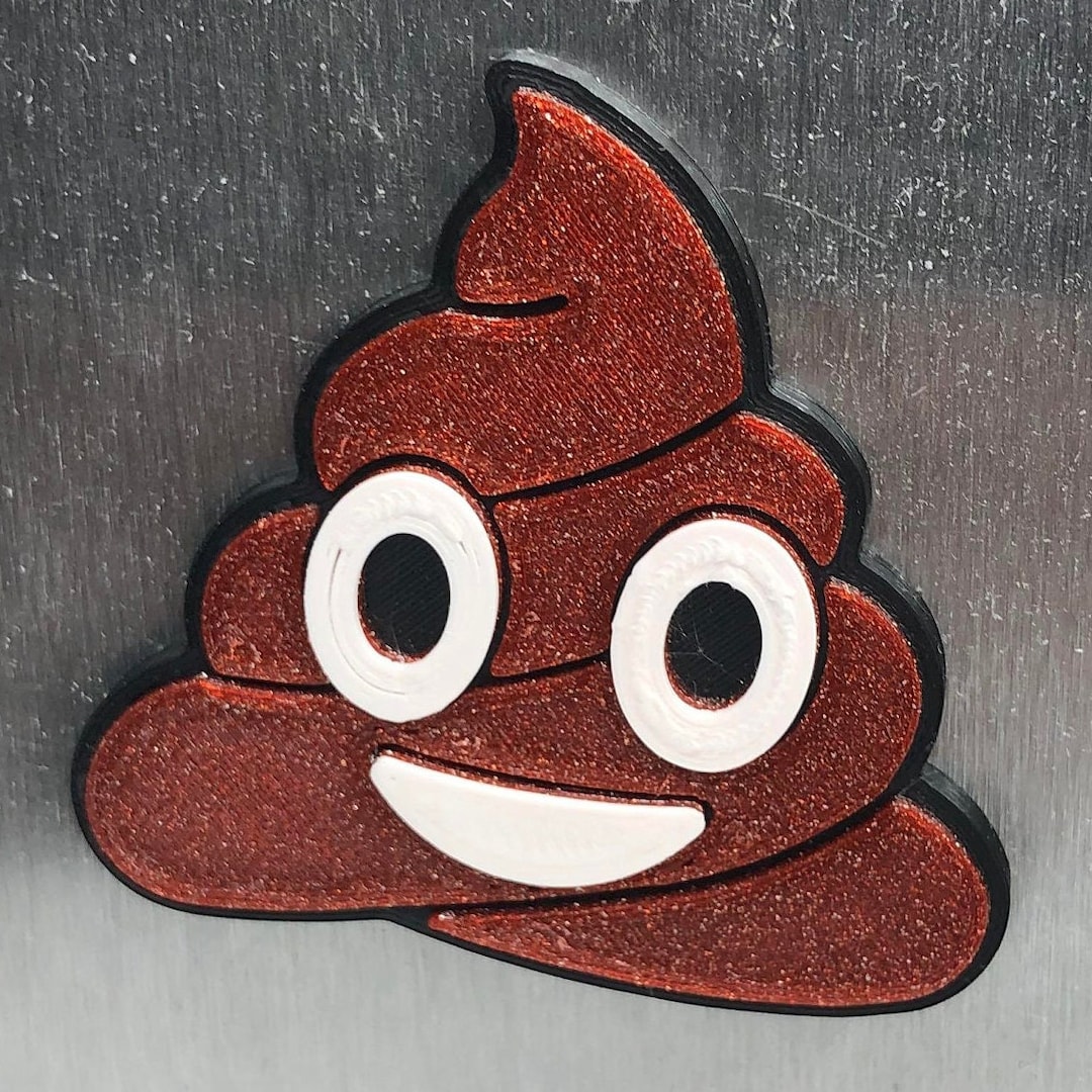 Sparkly Brown Poop Magnet / Smiling Pile Poo Magnet / Poo Shaped Magnet ...