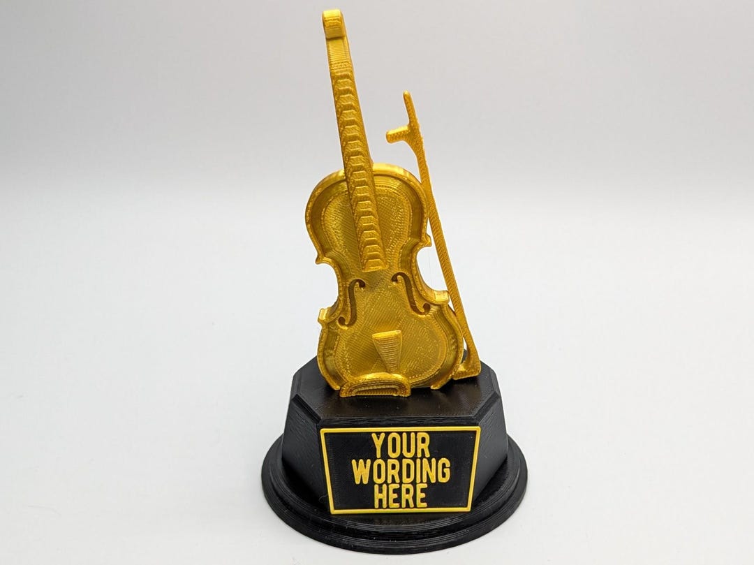 Personalised Violin Trophy, Violin Shaped Trophy, Violinist Award ...