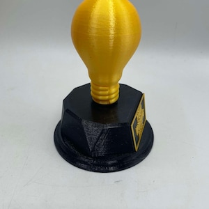 Personalised Light Bulb Trophy, Ideas Trophy, Light Bulb Award, Ideas ...