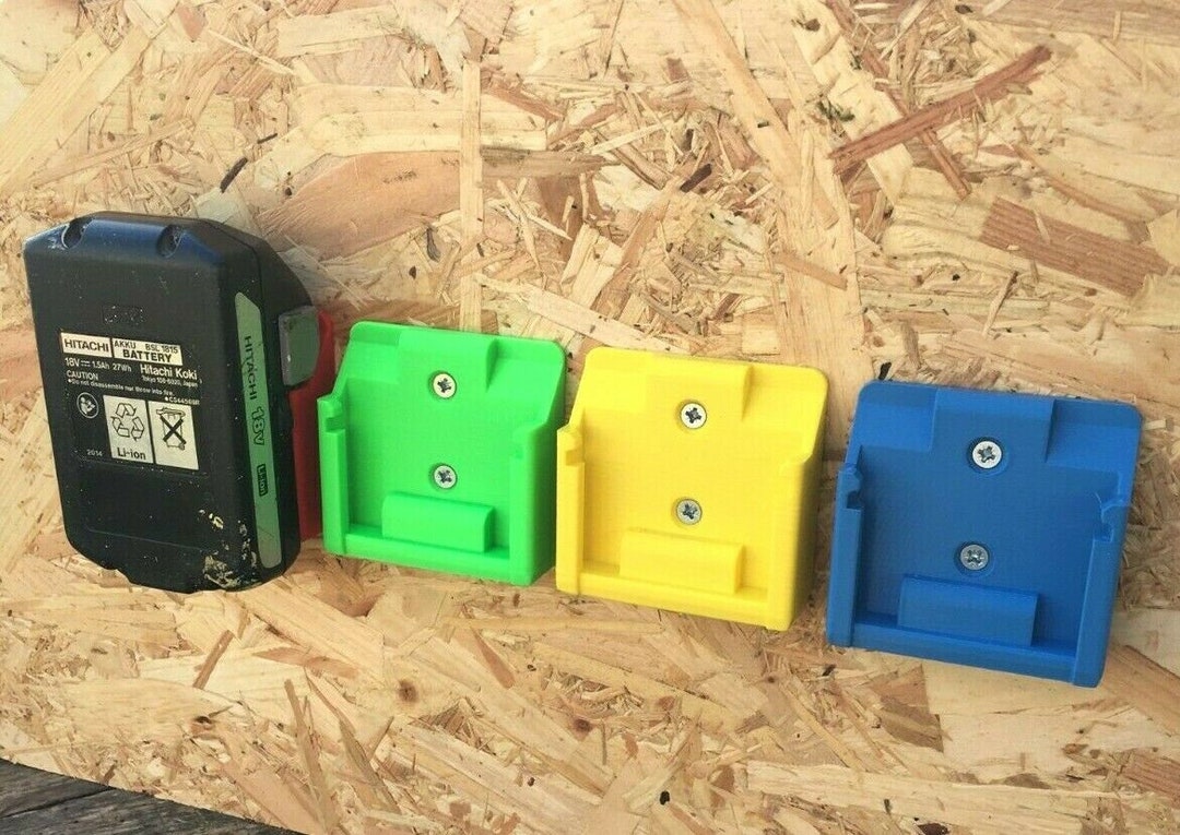 Battery Wall Mount for Hikoki / Hitachi 18v Batteries / Undershelf ...