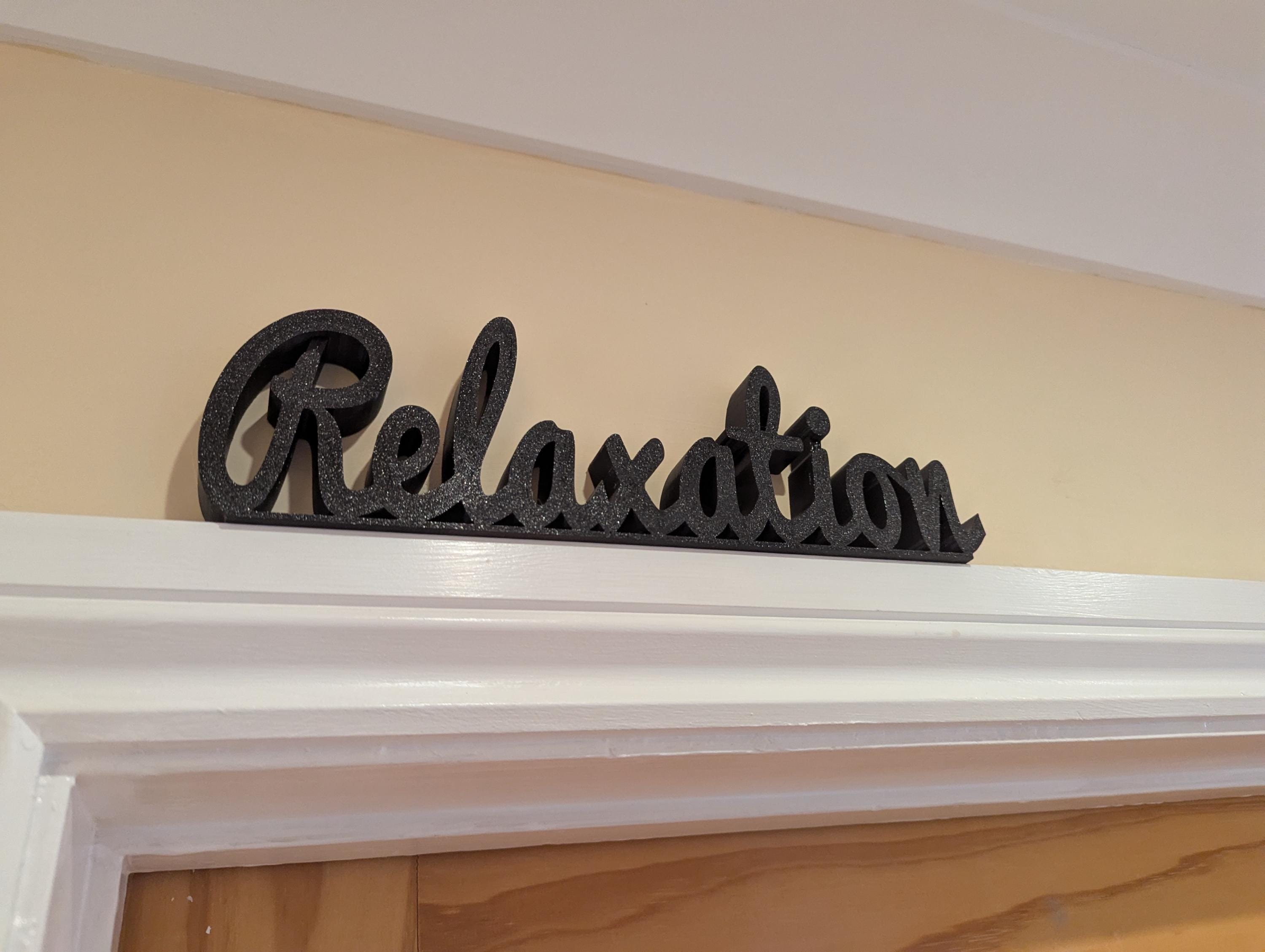 Relaxation Door Sign, Room Door Sign, Custom Door Sign, Door Topper ...