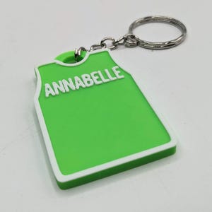 Personalised Netball Shirt Keyring / Netball Keyring / Netball Party ...