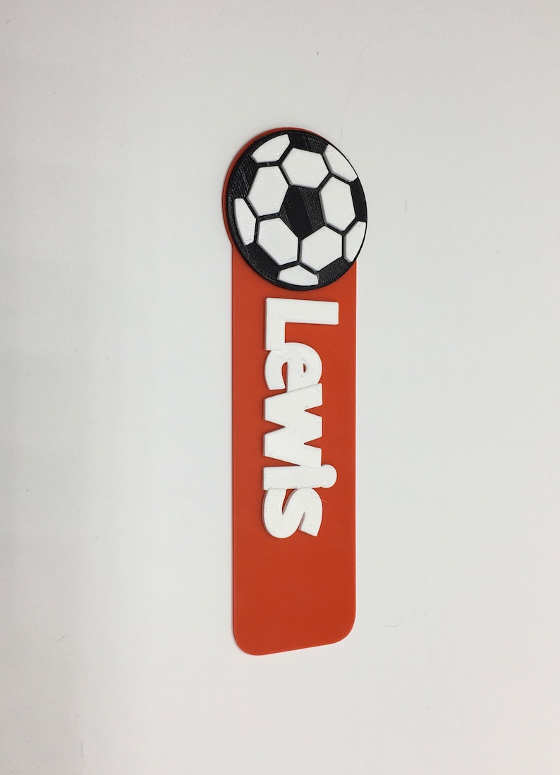 Football Personalised Bookmarks Any Name / Choose Colours | Etsy UK