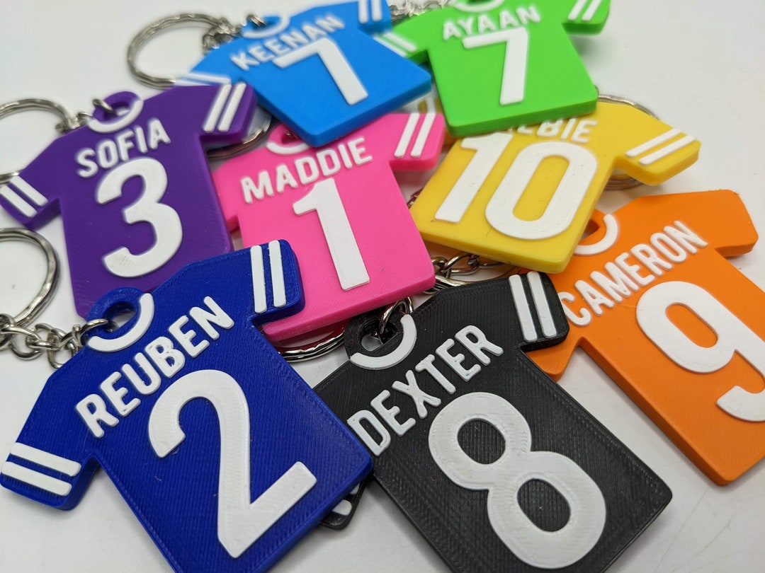 Girls Personalised Football Keyring / Soccer Keyrings / Football Party ...