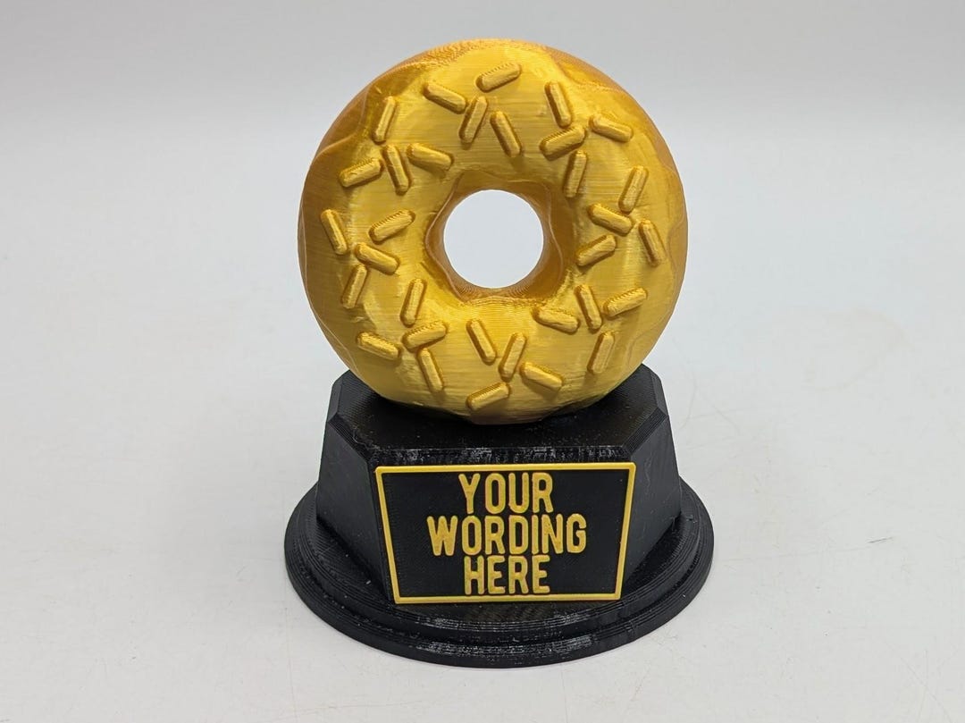 Personalised Doughnut Trophy, Donut Award, Gift for Friend, Joke Award ...